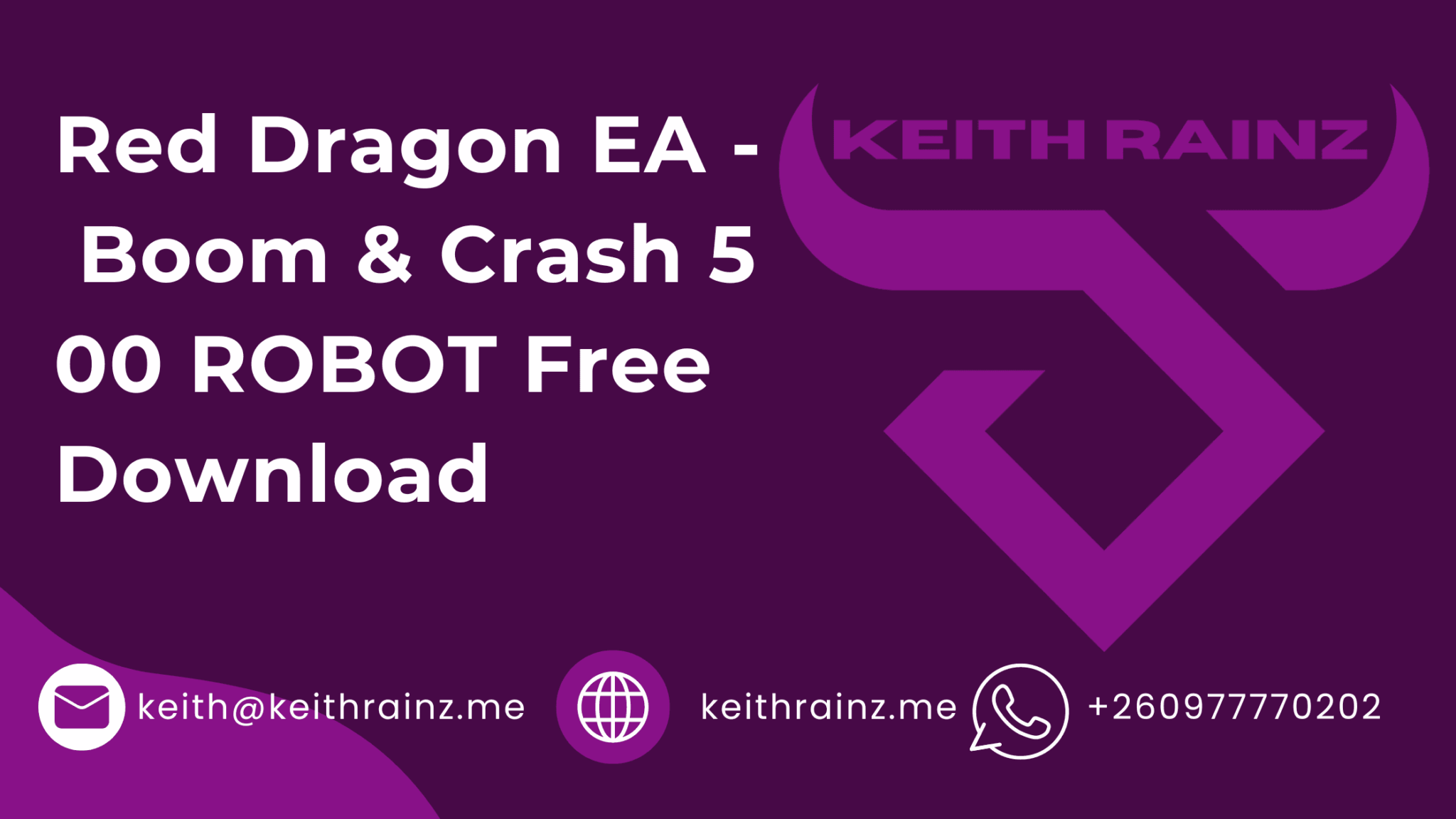 Red Dragon EA - Boom & Crash 500 ROBOT Free Download | Keith Rainz