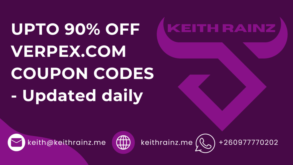 UPTO 90% OFF VERPEX.COM COUPON CODES - Updated daily | Keith Rainz